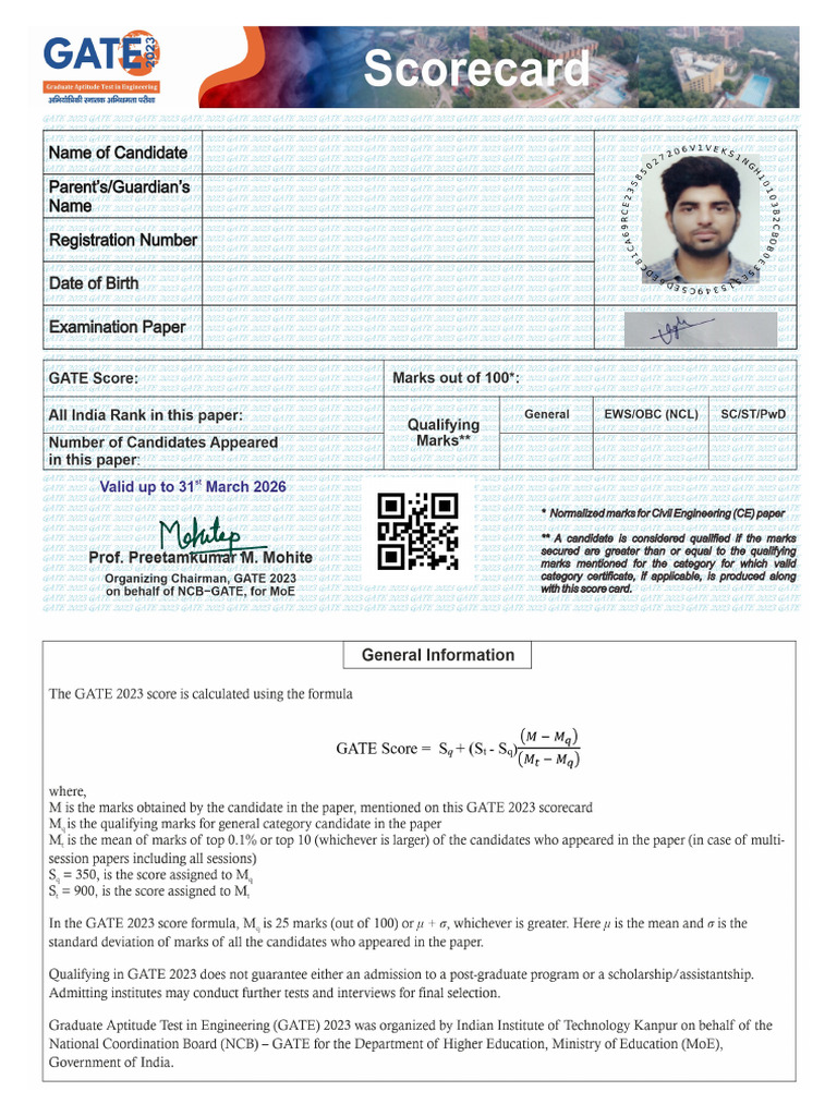 Gate Result | PDF
