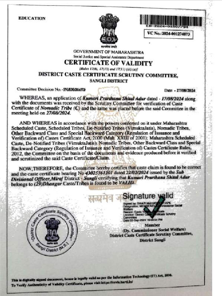 Caste Validity - Compressed - Converted - Compressed | PDF