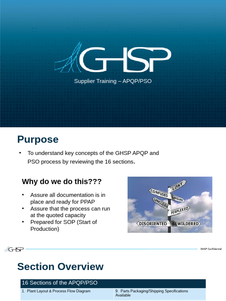 APQP/PSO Supplier Training Overview | PDF | Specification (Technical ...
