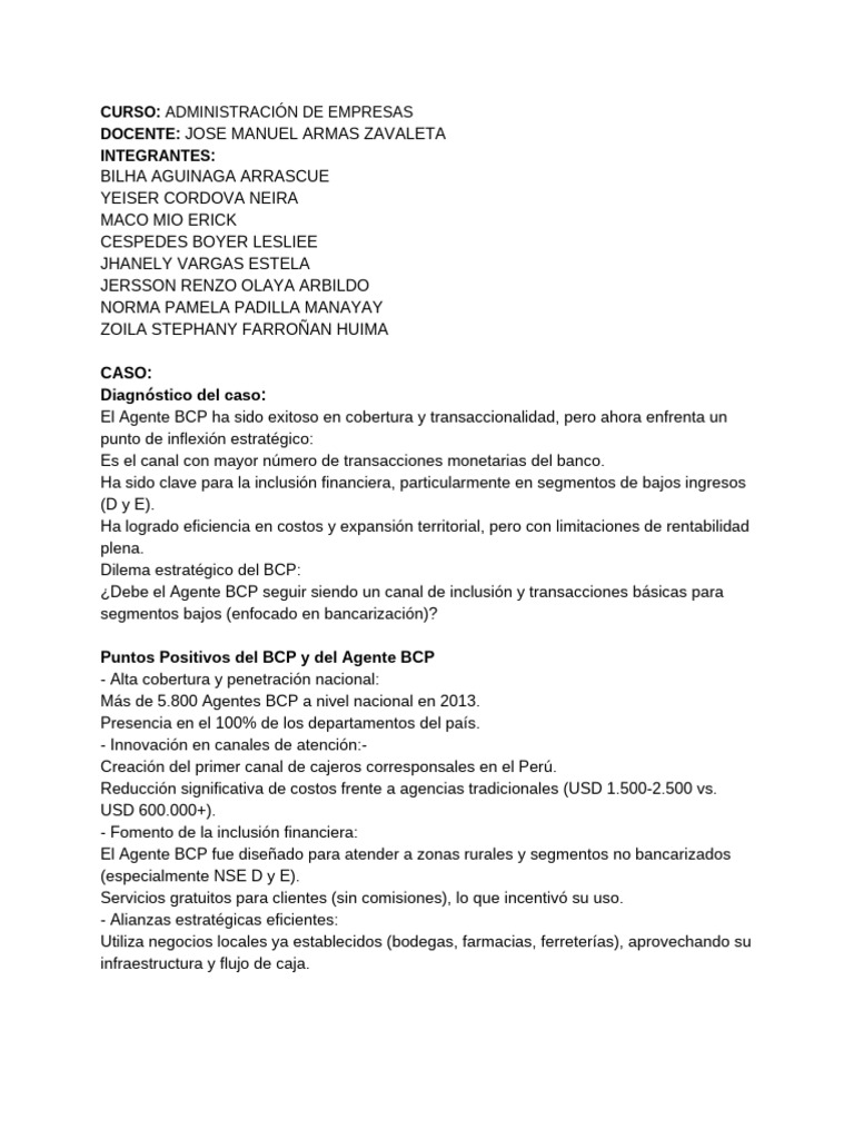 Caso 2 - ADM - 21.03.2025-Grupo Estoma | PDF | Bancos | Inclusión financiera