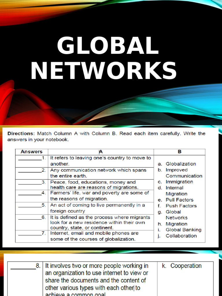 Understanding Global Networks and Change | PDF | Globalization | Human ...