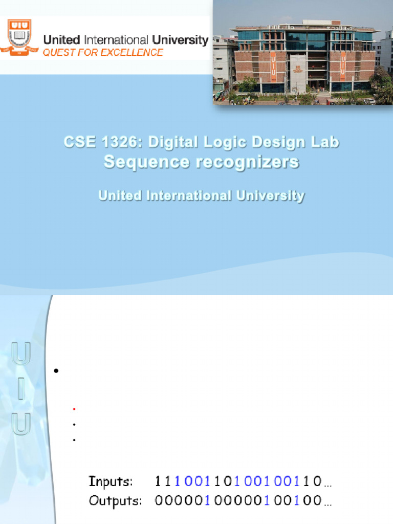 Sequence Recognizer Design in Digital Logic | PDF | Logic Gate ...