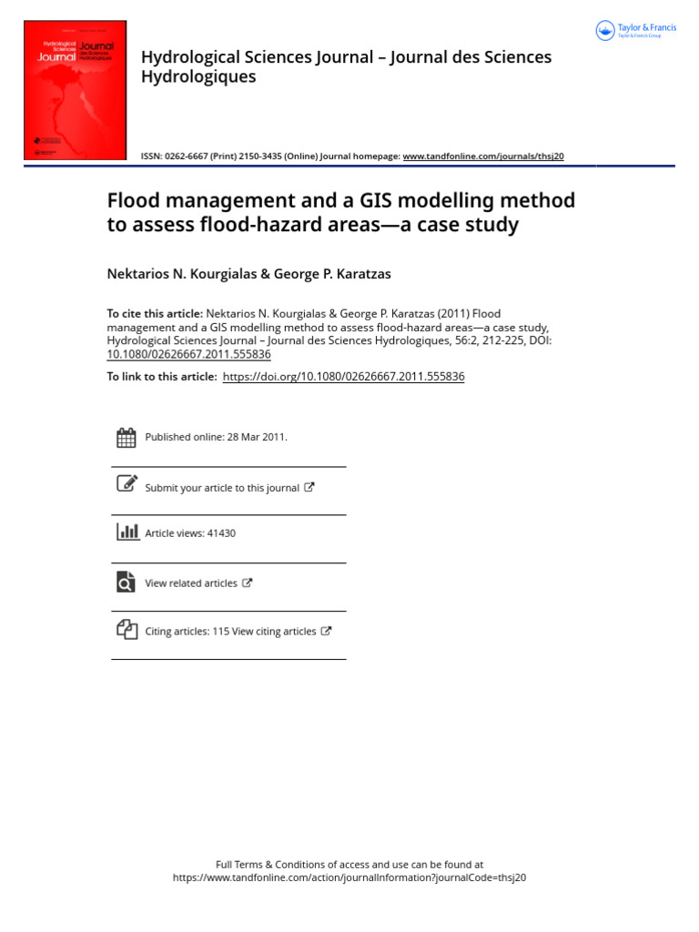 Flood Management and A GIS Modelling Method To Assess Flood-Hazard ...