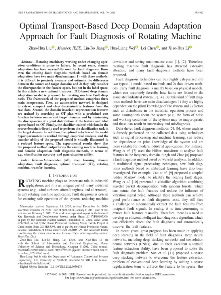 Optimal Transport-Based Deep Domain Adaptation Approach For Fault ...