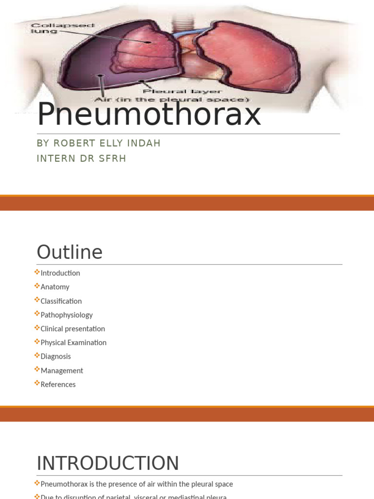 Pneumothorax by Robert Indah | PDF | Lung | Clinical Medicine