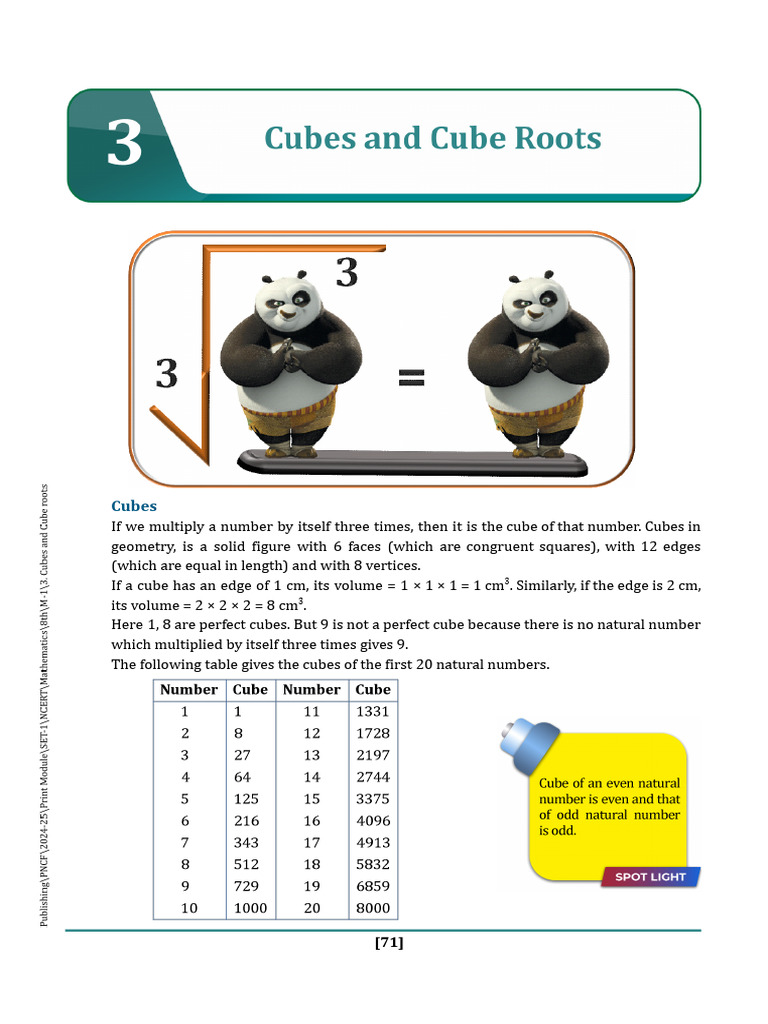 Cube and Cube Roots | PDF | Discrete Mathematics | Elementary Mathematics