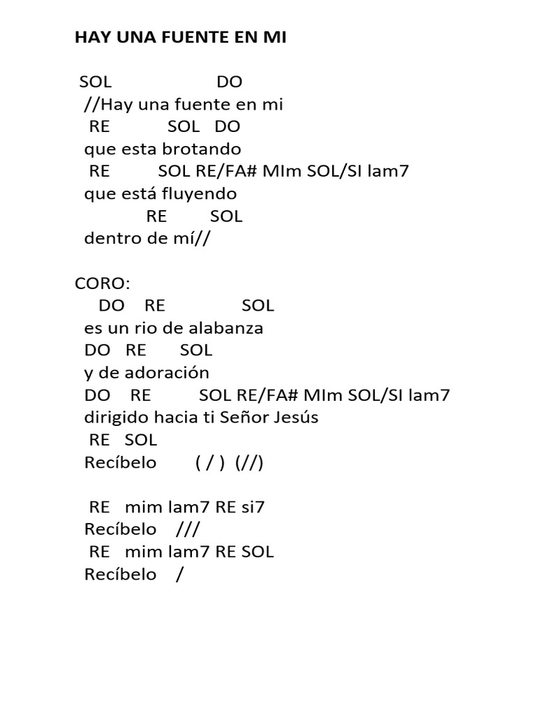 Hay Una Fuente en Mi | PDF