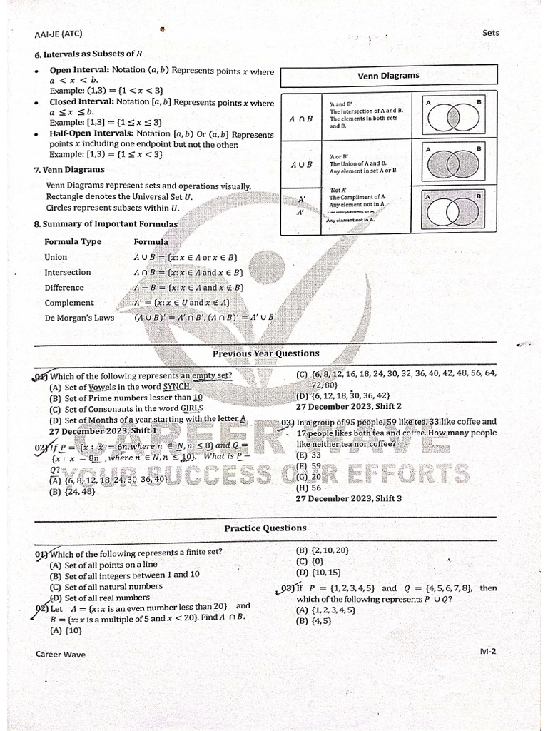 ATC Complete Chapter Wise Math Pyq | PDF