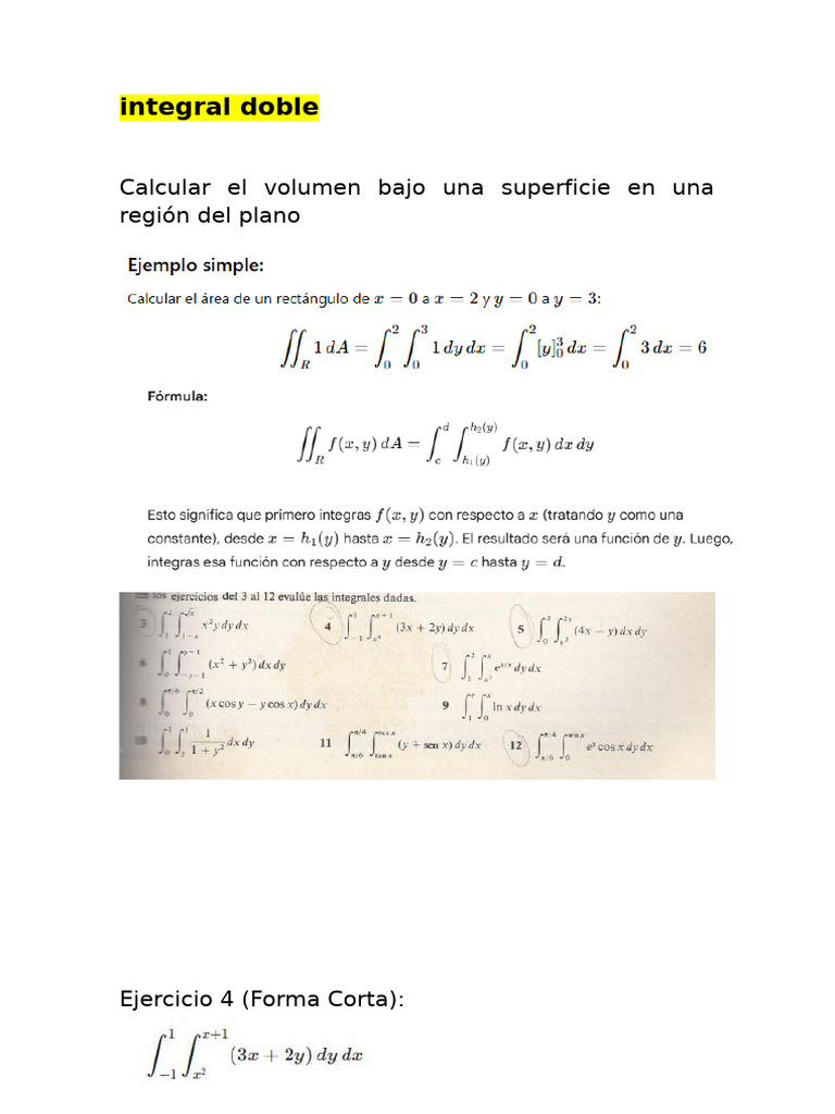 Integral Doble | PDF