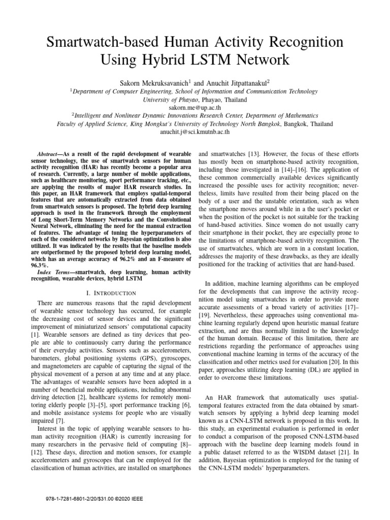 Smartwatch-Based Human Activity Recognition Using Hybrid LSTM Network ...