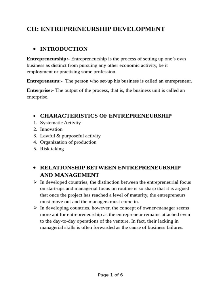 Entrepreneurship Development | PDF | Entrepreneurship | Psychology