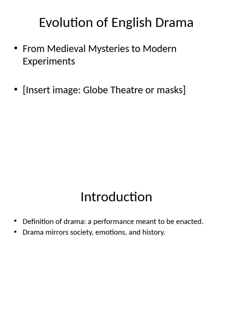 Evolution of English Drama Overview | PDF