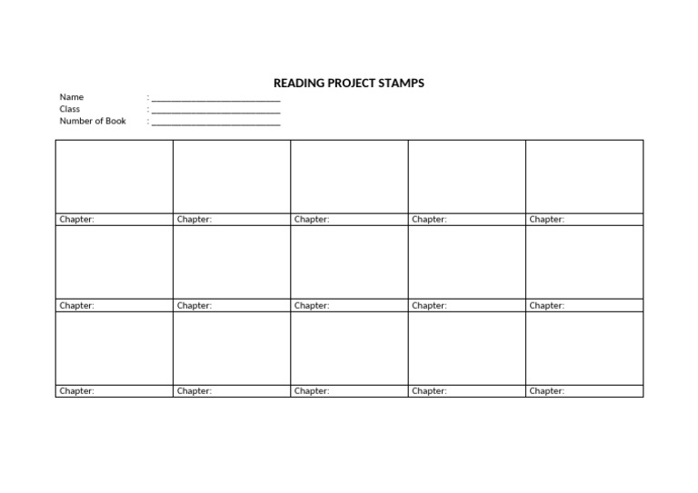 Reading Project Stamps | PDF