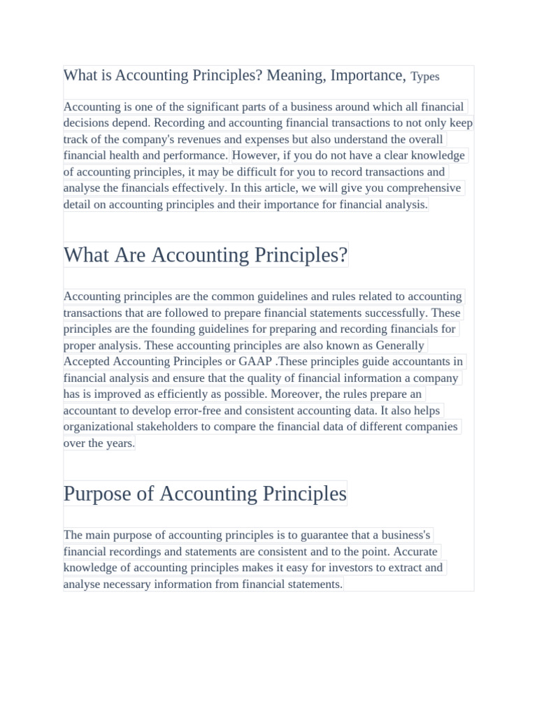 What Is Accounting Principles LEC-02 | PDF | Accounting | Financial ...
