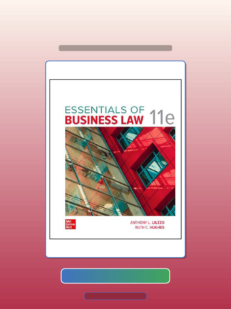 Essentials of Business Law 11th Edition by Anthony LiuzzoRuth Calhoun ...