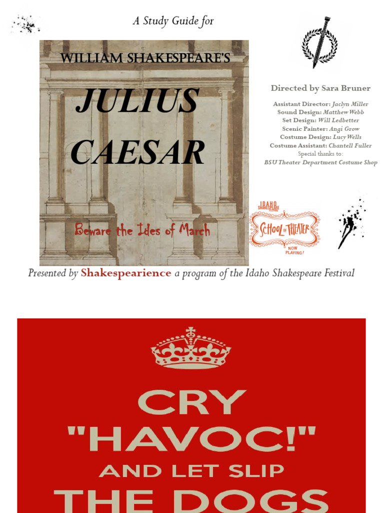 Julius Caesar Study Guide | PDF | Julius Caesar | Mark Antony