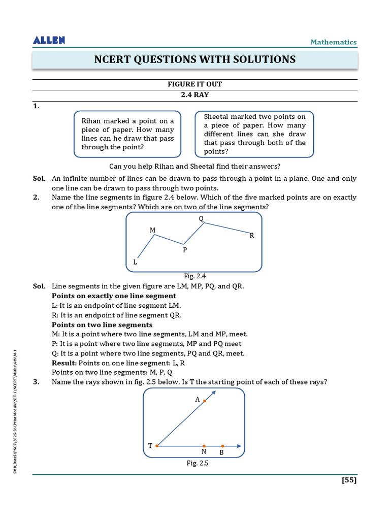 Class 6 Lines and Angles Concepts | PDF | Angle | Trigonometry