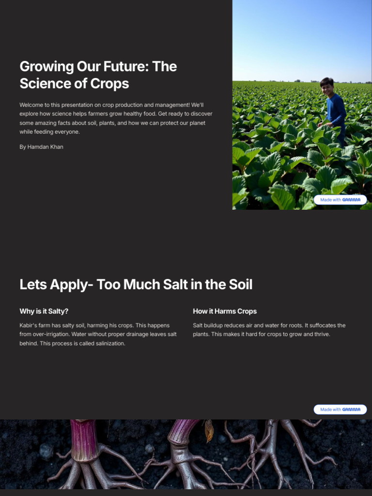 Growing Our Future The Science of Crops | PDF | Agriculture | Soil