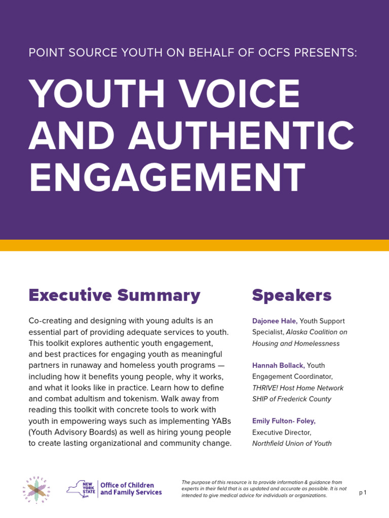 Youth+Voice+and+Authentic+Engagement+ OCFS+Toolkit+2022 | PDF | Policy | Employment