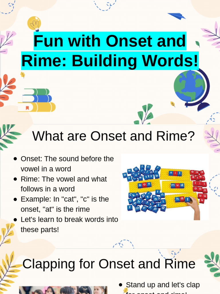 ENGLISH2 Q1 2 EN2PA I 2 Segment Onset and Rime | PDF | Syllable | Rhyme