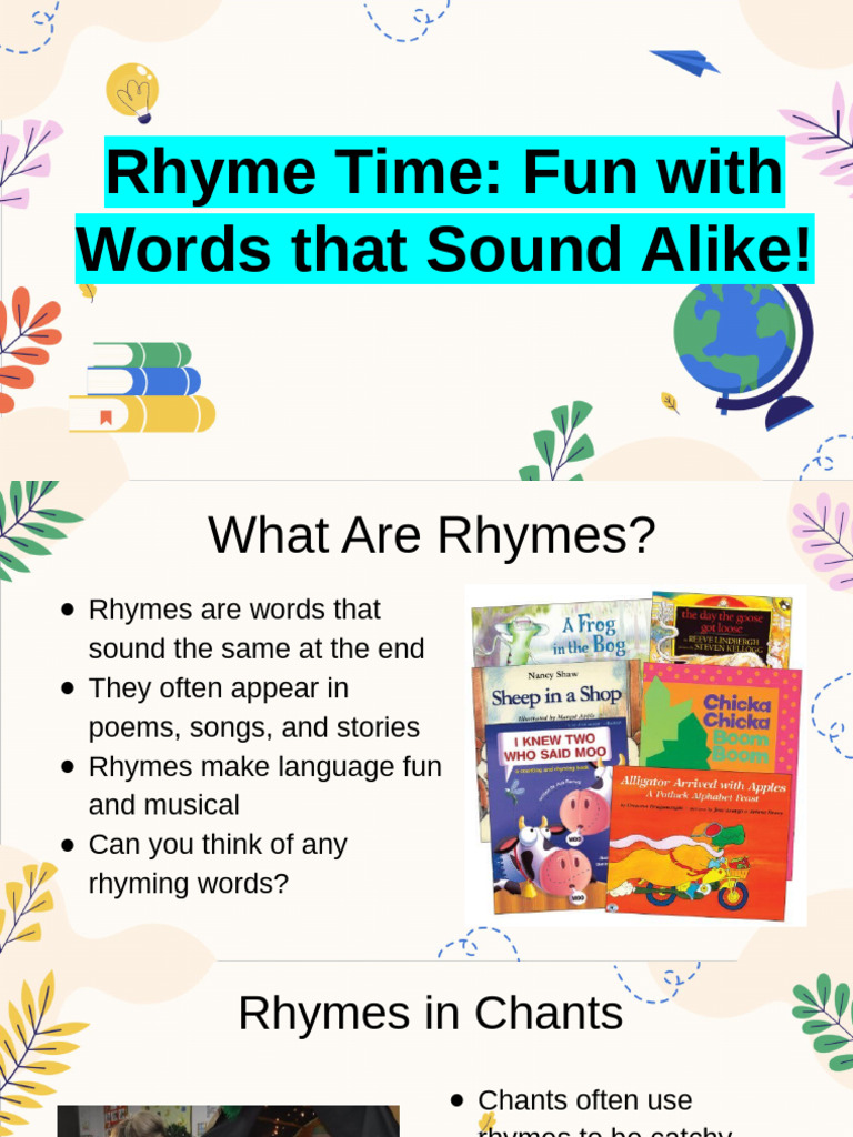ENGLISH2 Q1 1 EN2PA I 1 Recognize Rhymes in Chants Poems and Stories ...