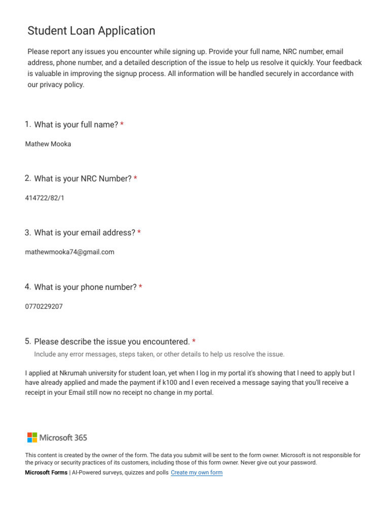 Student Loan Application | PDF