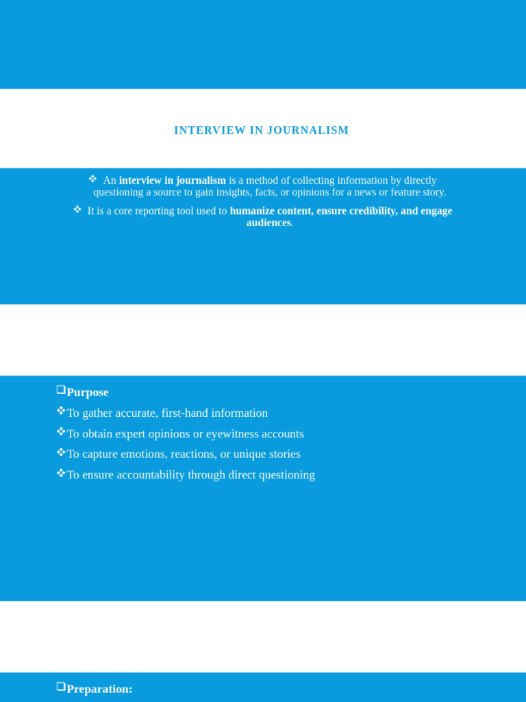 Journalistic Interview Techniques | PDF