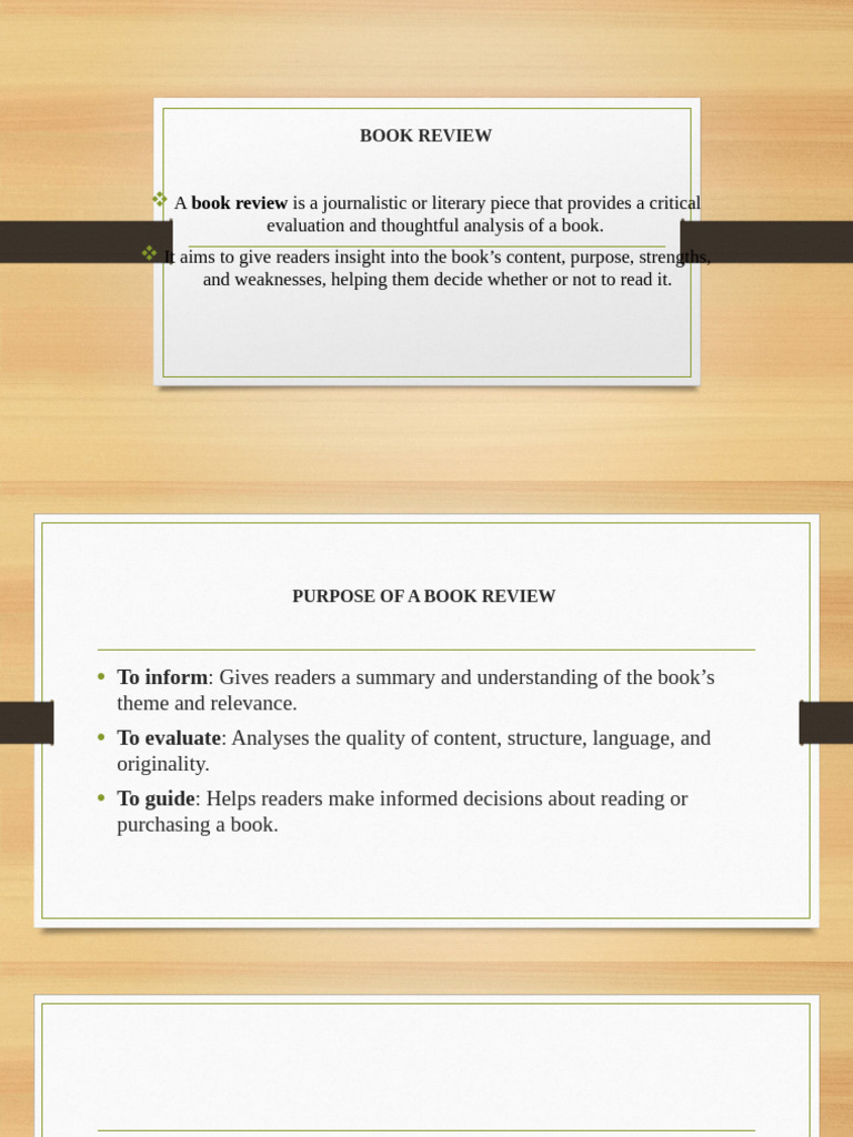 Book Review Structure Explained | PDF