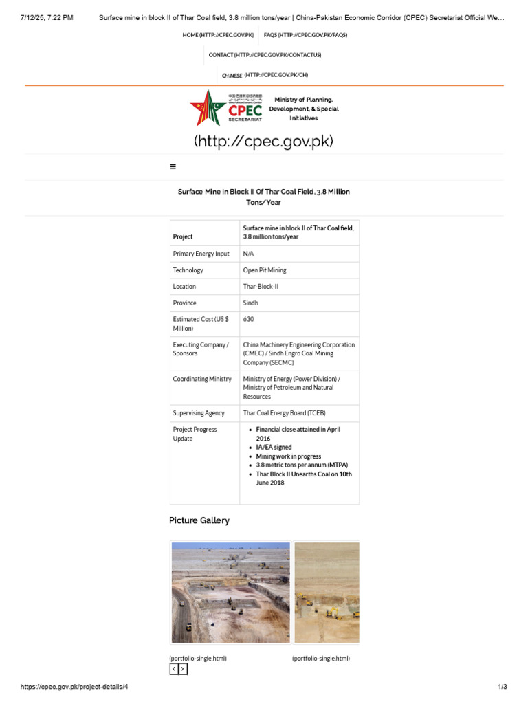 Thar Coal Block 2 CPEC | PDF | Pakistan
