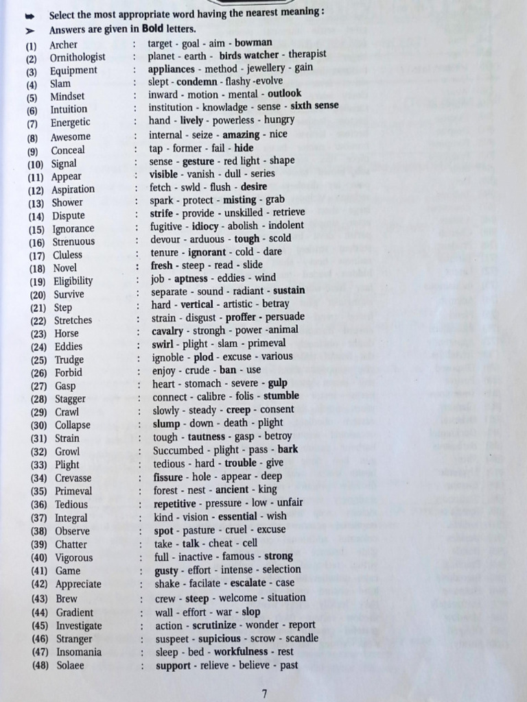 12th Nearest Meaning | PDF