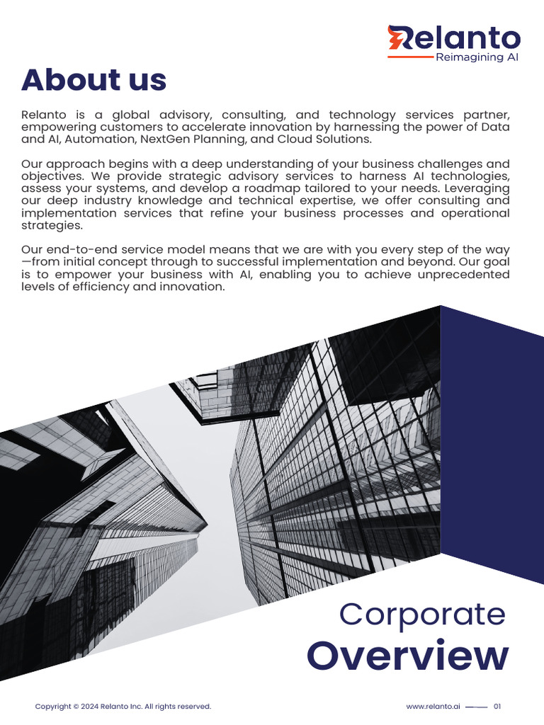 Relanto - Company Profile | PDF | Artificial Intelligence ...
