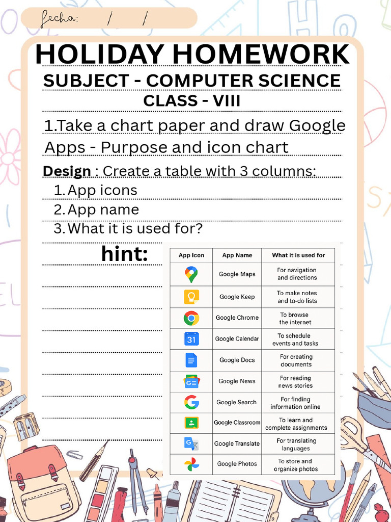 Holiday Homework | PDF