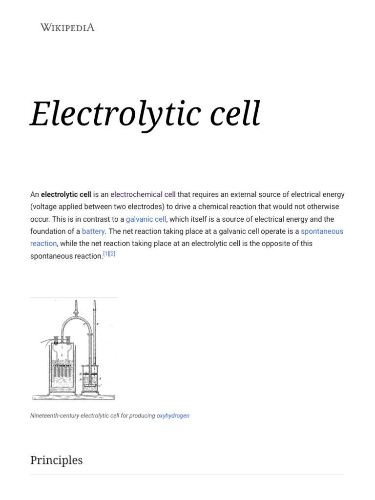 Understanding Electrolytic Cells | PDF | Anode | Electrolyte