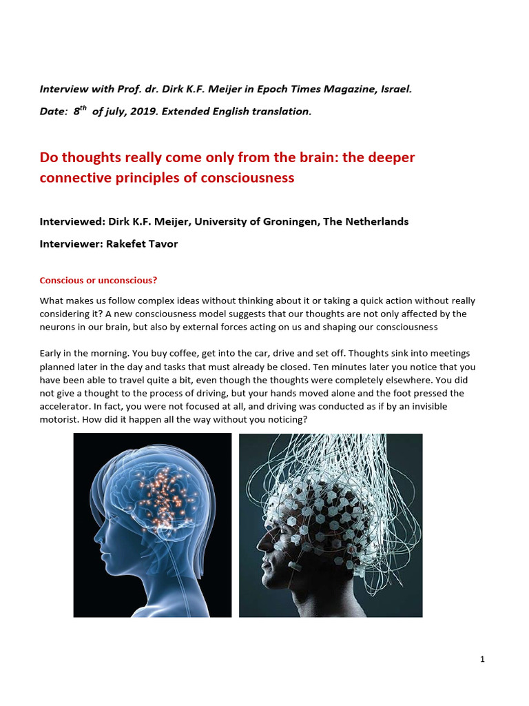 D Meijer - Do Thoughts Really Come Only From The Brain The Deeper ...