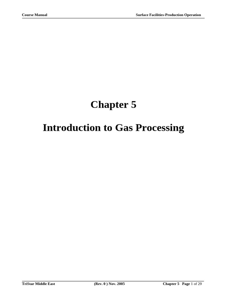 Introduction to Gas Processing Operations | PDF | Natural Gas ...