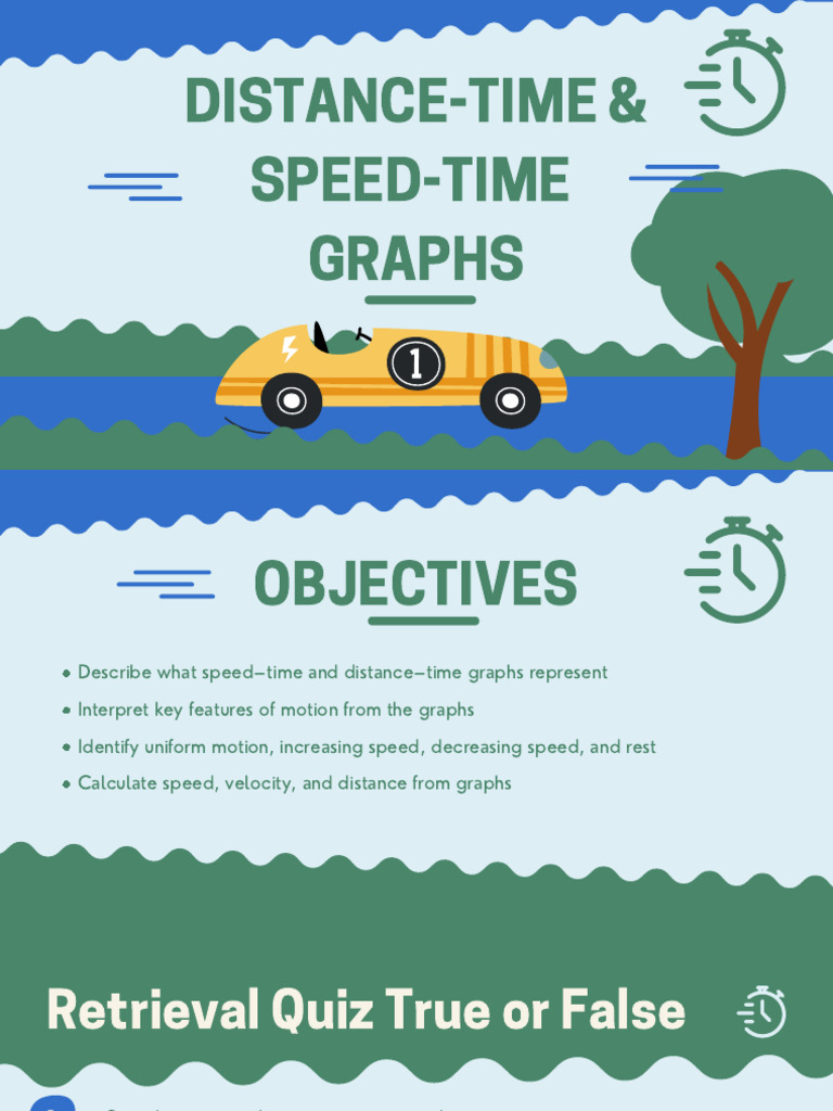 Distance-Time & Speed-Time Graphs | PDF | Speed | Area