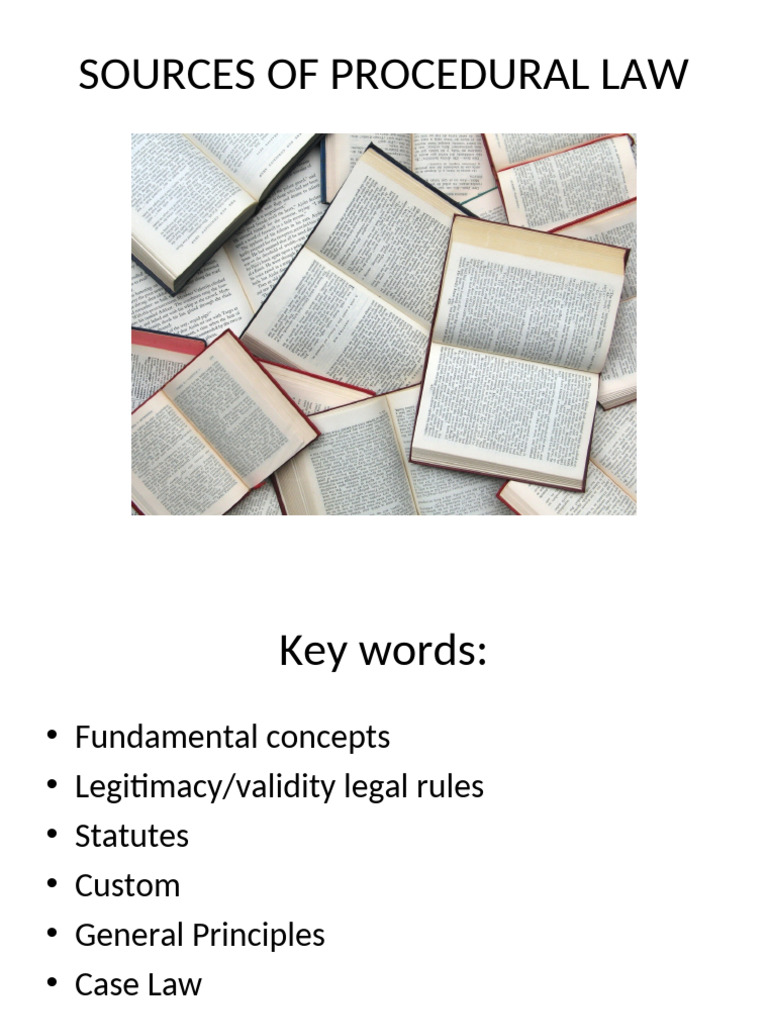 Sources of Procedural Law | PDF