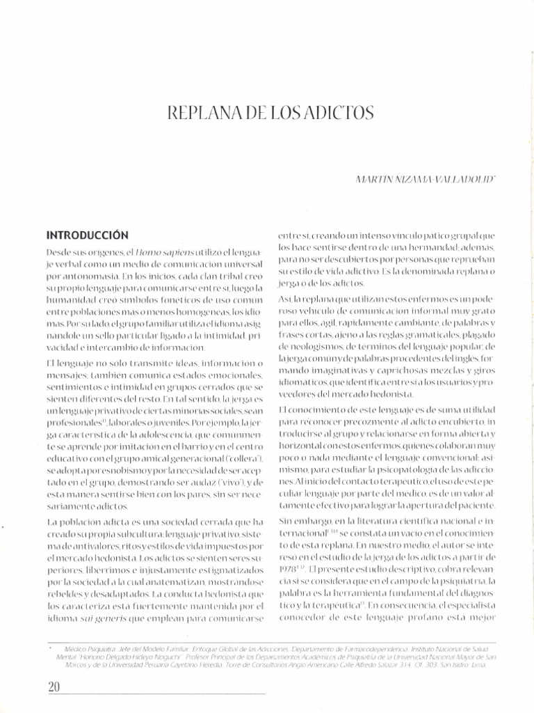 Replana de Adictos Hideyo Noguchi | PDF