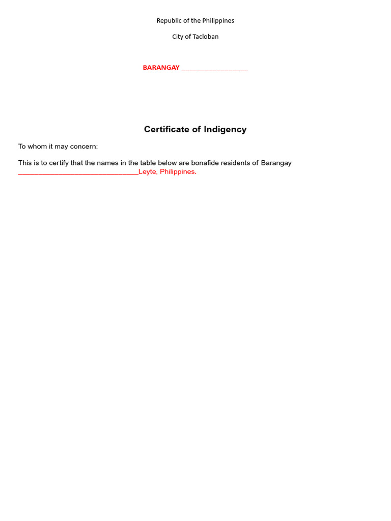 DSWD Certificate of Indigency 1.docx - 20250619 - 095047 - 0000 | PDF