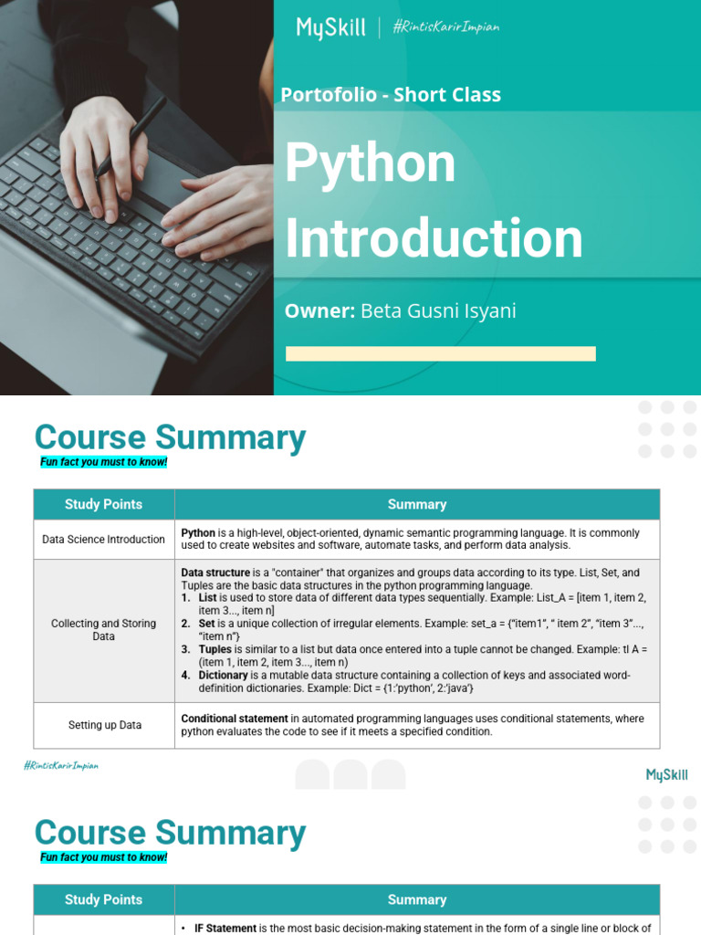 Mini Task SC Data - Python Introduction | PDF | Control Flow | Python (Programming Language)
