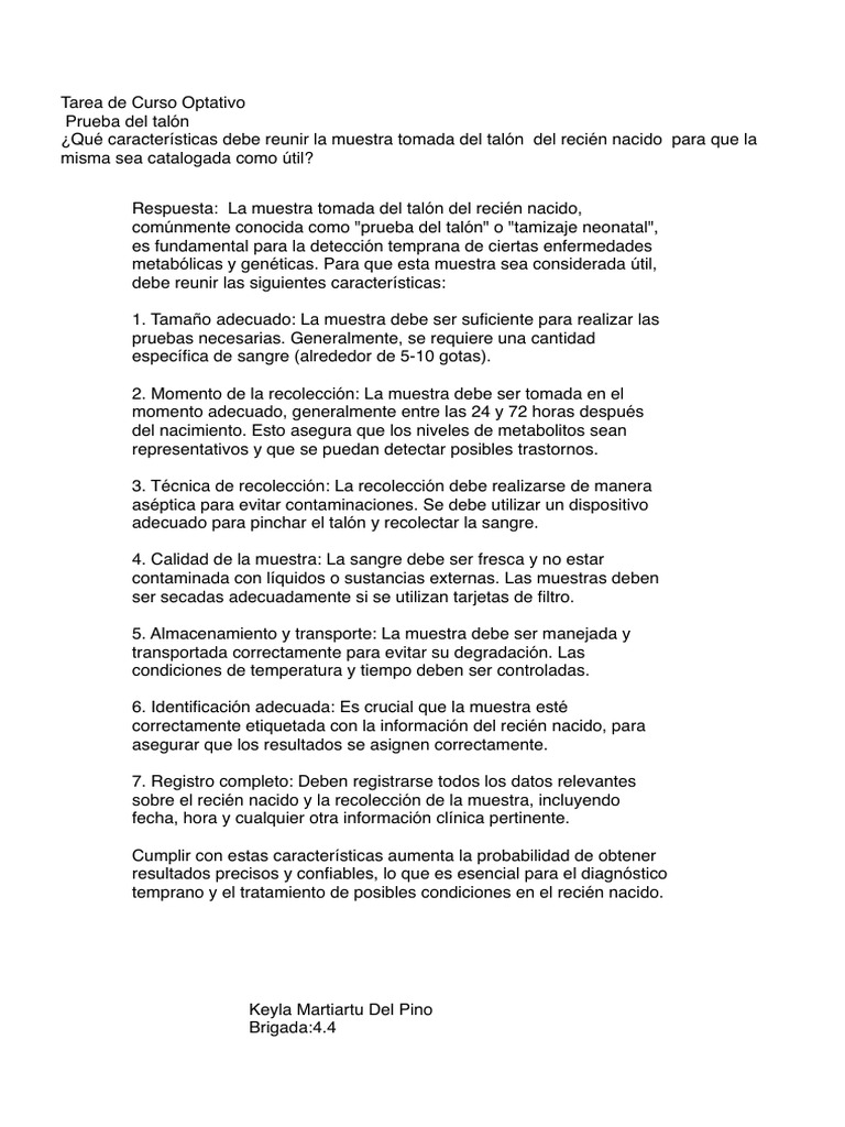 Tarea Prueba Talón | PDF