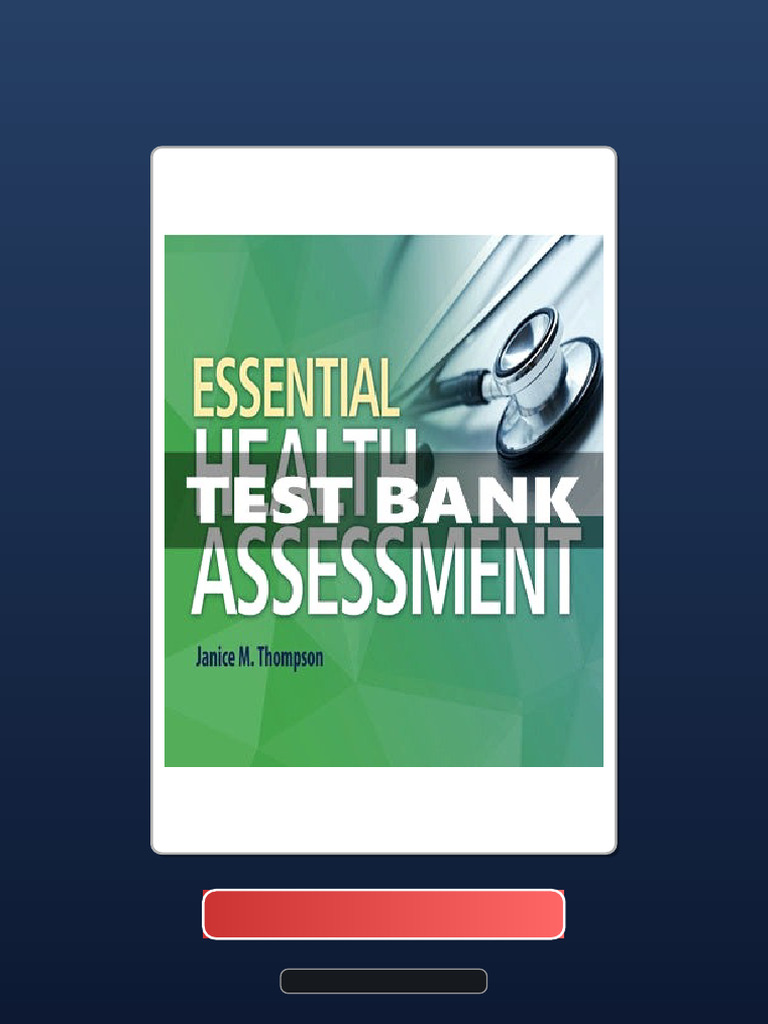 Essential Health Assessment 1 Ed Thompson Ebook and TestBank Bundle ...