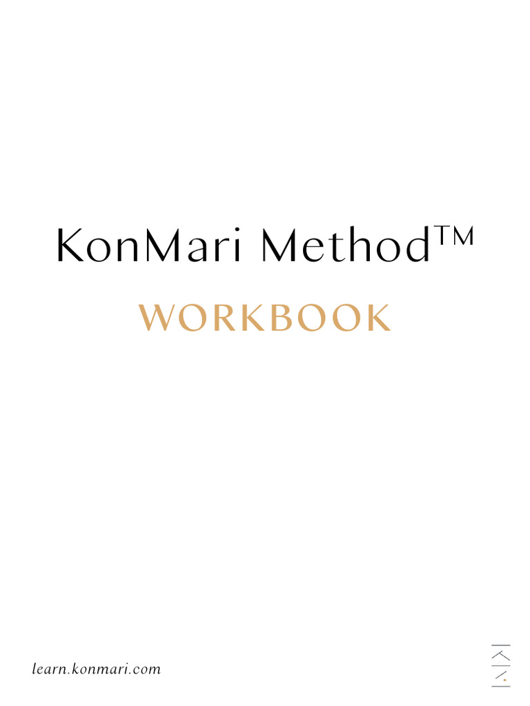 Konmari Method Workbook (A4) | PDF | Tableware | Clothing