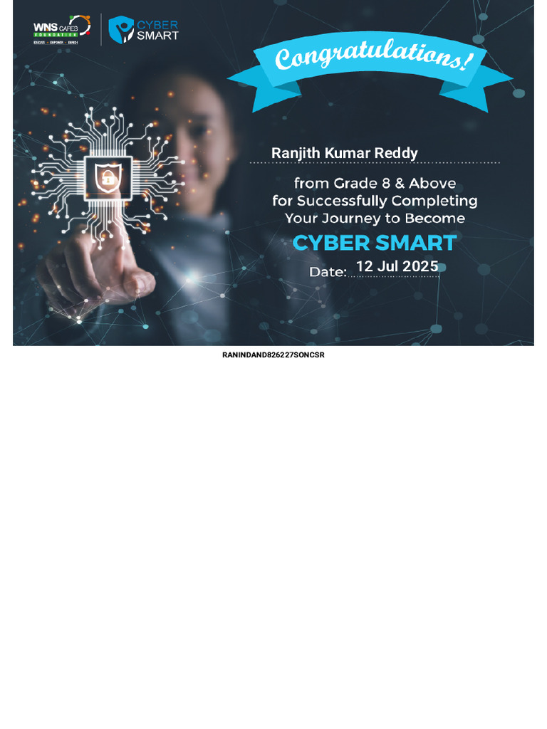 Ranjith Kumar Reddy - CyberSmart | PDF