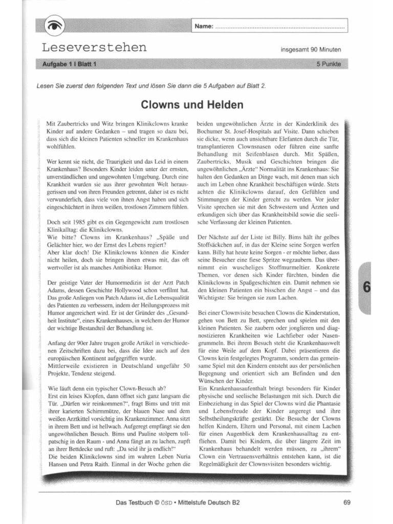 Test 6 - Lesen | PDF