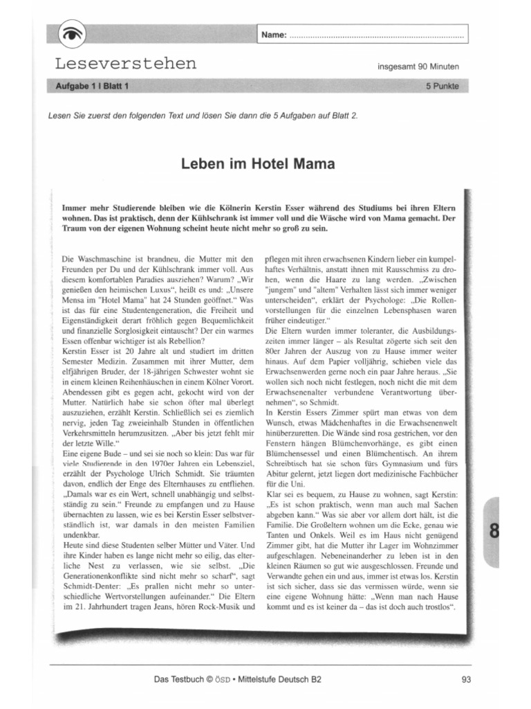 Test 8 - Lesen | PDF