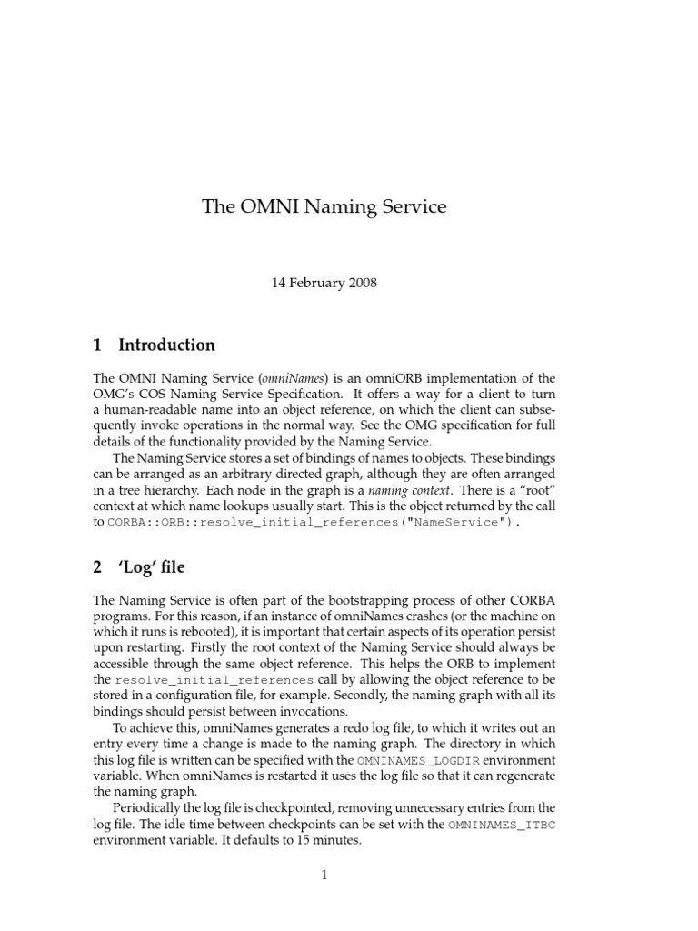 Omniorb Omninames Pdf Command Line Interface Parameter Computer Programming