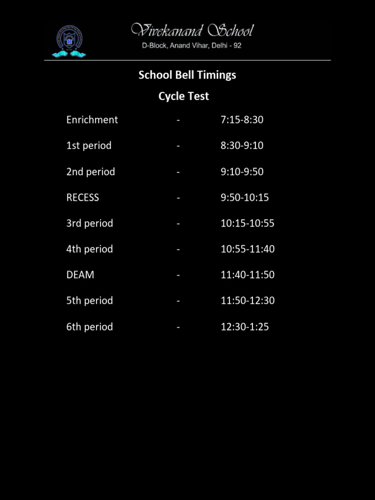 CYCLE TEST BELL TIMINGS-invert | PDF