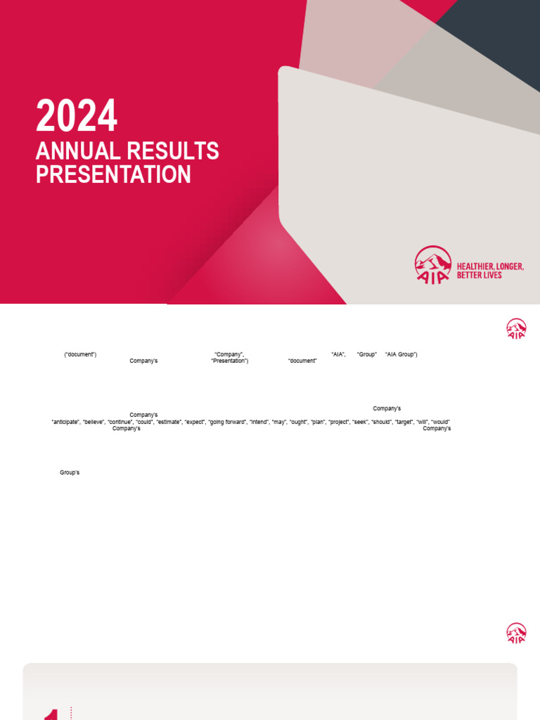 AIA Group 2024 Annual Results Summary | PDF | Dividend | Insurance