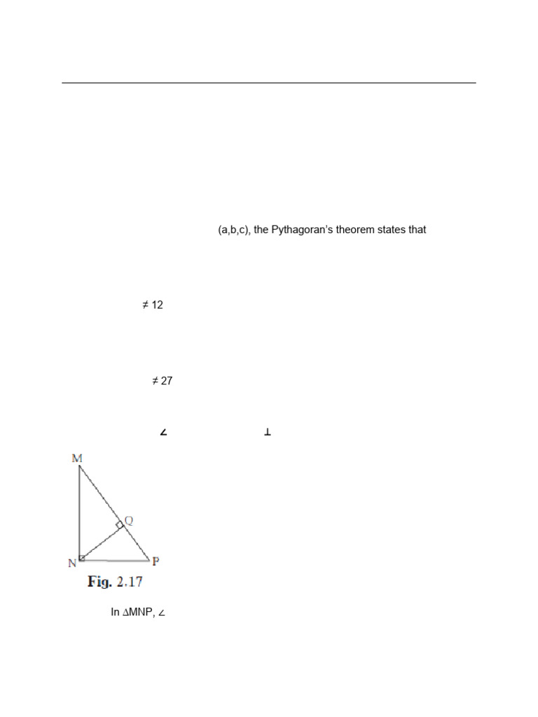 Pythagorean Triplets and Theorem Practice | PDF | Triangle | Elementary ...